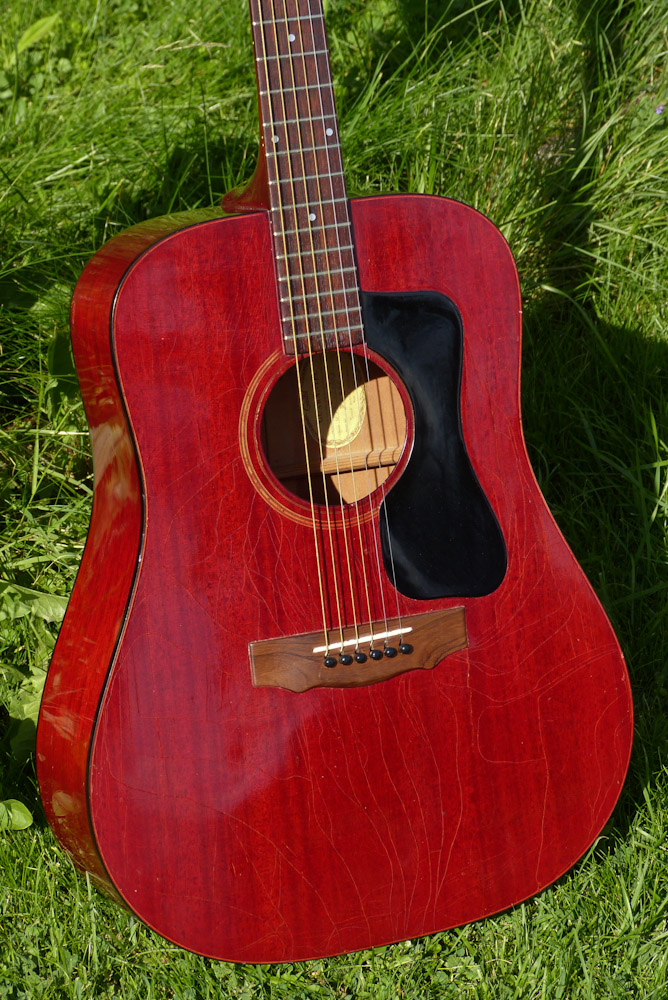 1973 Guild D-25 "Cherry" Dreadnought Guitar
