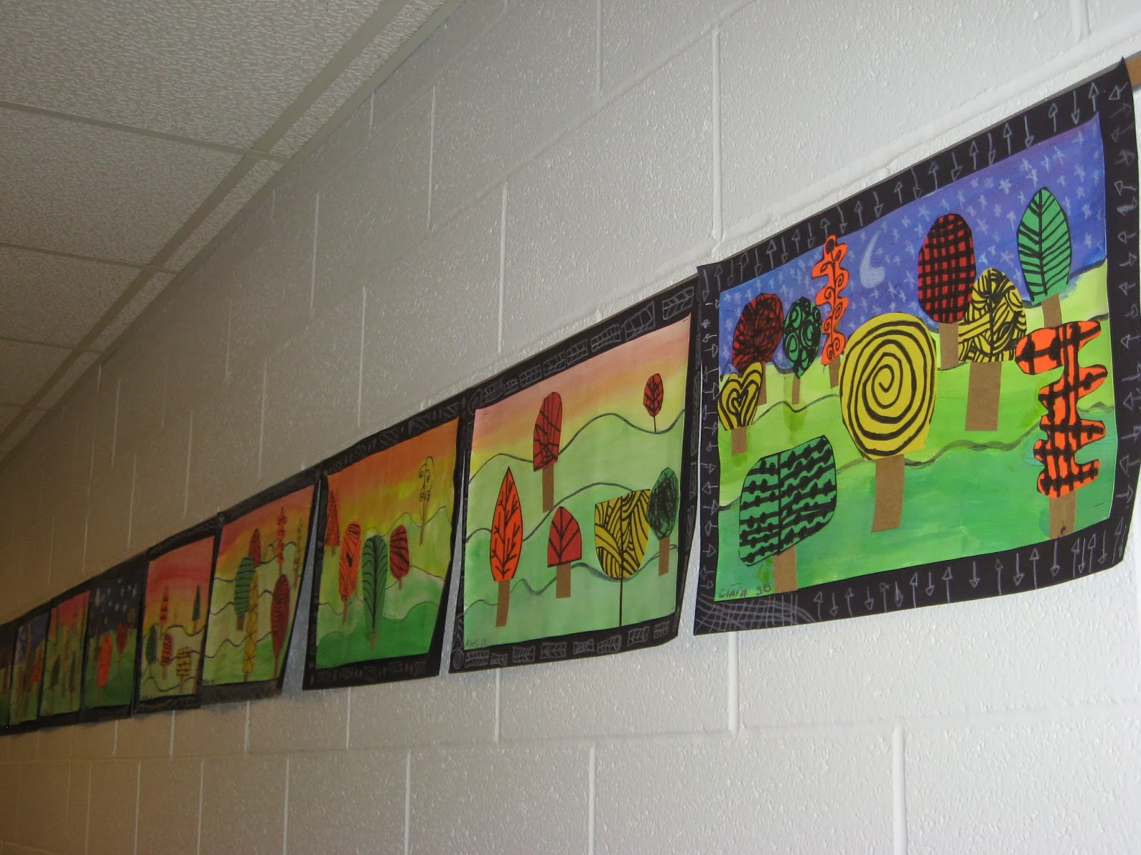 Jamestown Elementary Art Blog: 3rd Grade Fall Landscapes