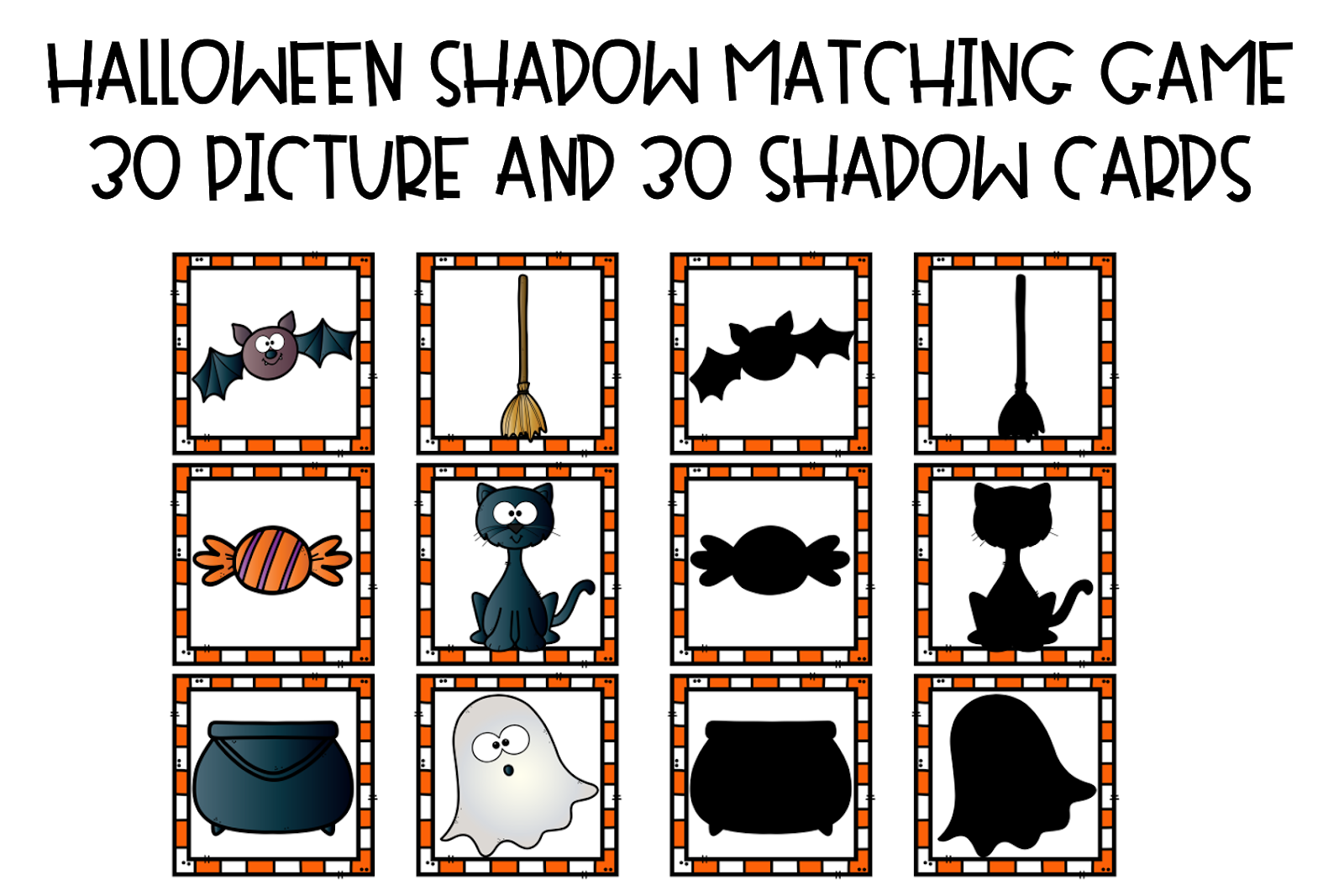 Simply Delightful in 2nd grade: 5 Halloween shadow matching activities