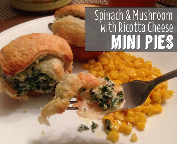 Spinach And Mushroom With Ricotta Cheese Mini Pies Recipe Beautybitten A Personal Style