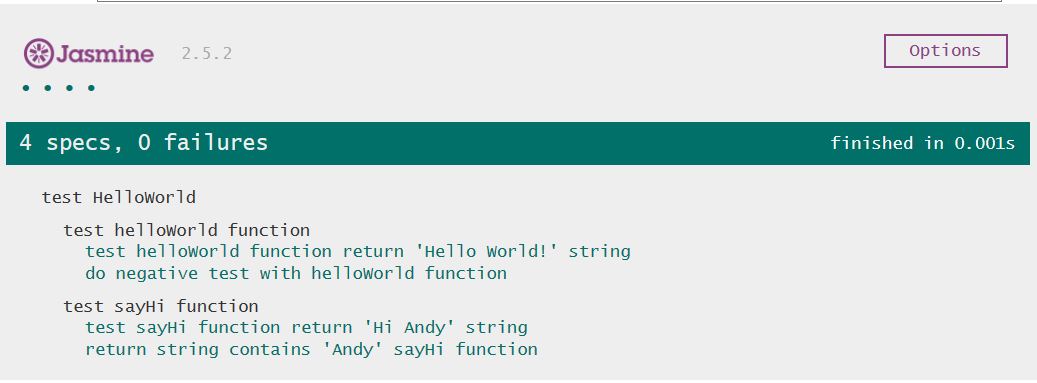 Andy's Blog: Basic introduction of JavaScript testing framework Jasmine ...
