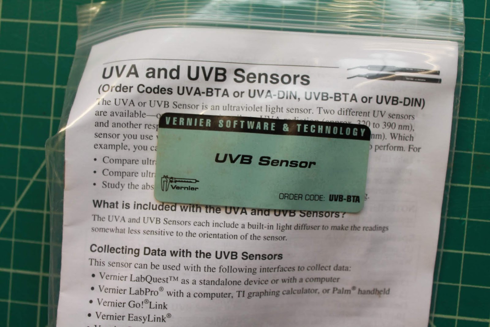 Physics is supposed to be fun!: Vernier UVB Sensor UVB-BTA