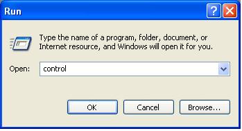 HOW TO: How to open control panel from run