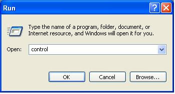 HOW TO: How to open control panel from run