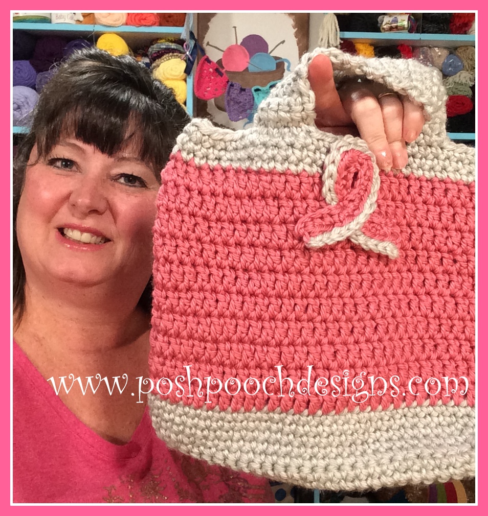 Posh Pooch Designs : Pink Ribbon Tote Bag Crochet Pattern | Posh Pooch ...
