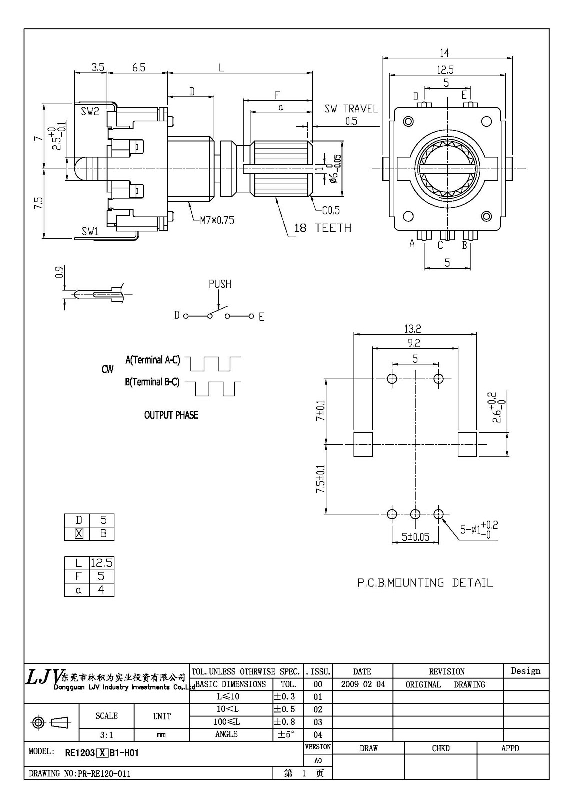 LJV Encoders, Potentiometers & Switch: Dongguan LJV Rotary Encoder ...