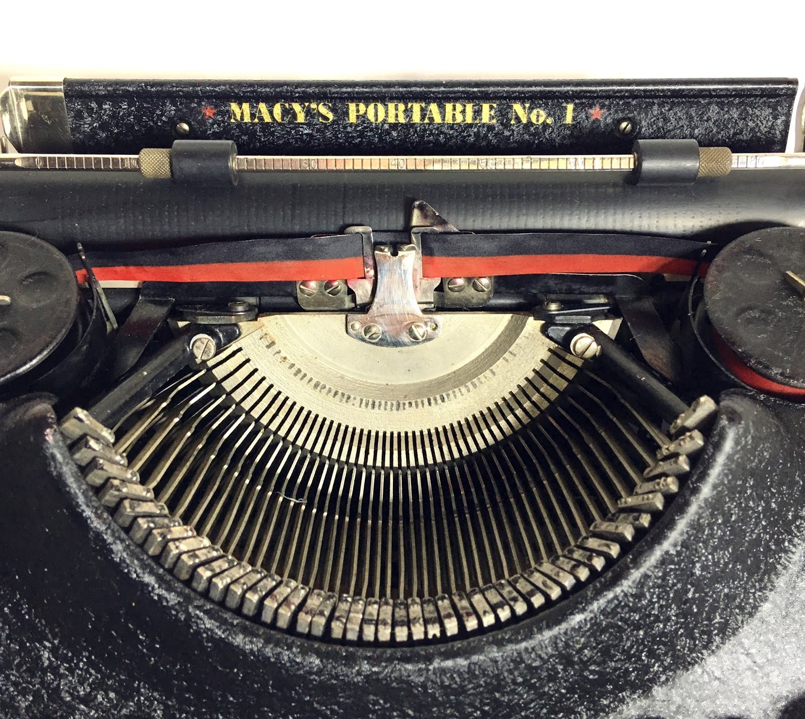 Macy’s Portable No. 1 typewriter/ /THE TYPEWRITER REVOLUTION