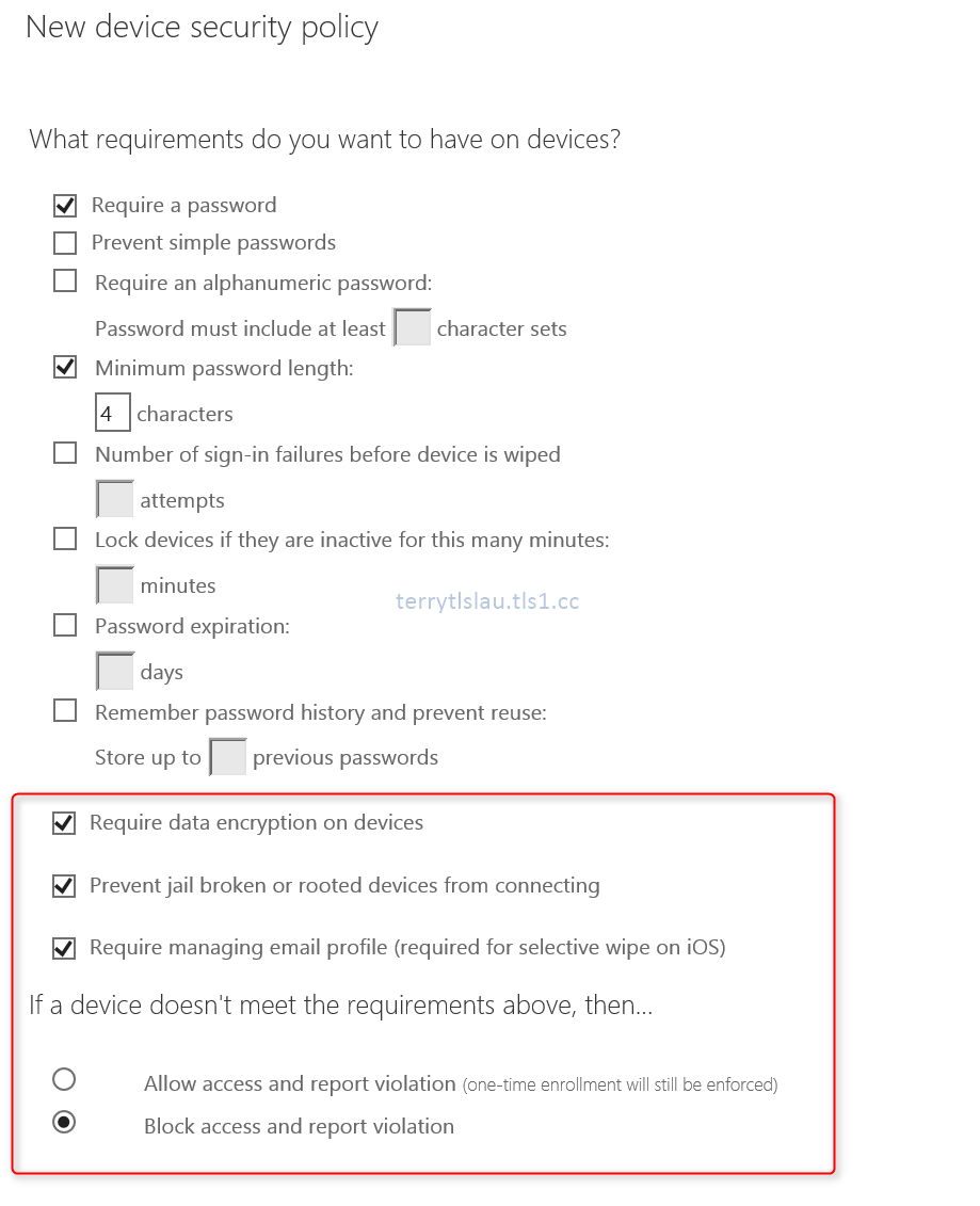 Terry L@u's blog: Mobile Device Management for Office 365 - Part 2