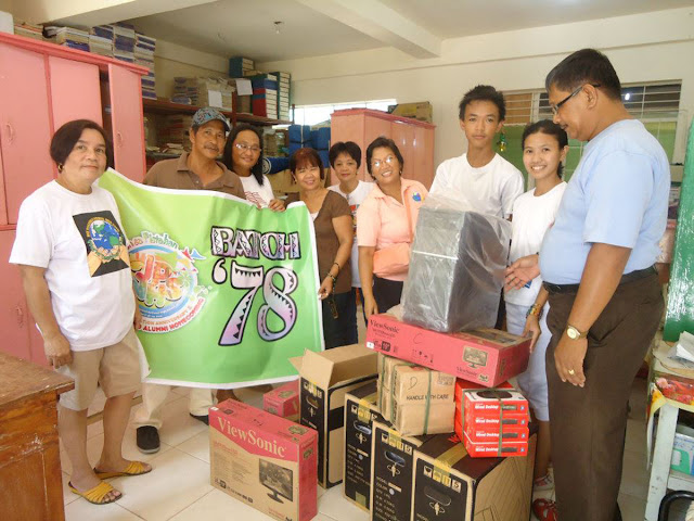 Mambulaoans WorldWide Buzz: JPNHS alumni Batch ’78 donates to Alma Mater