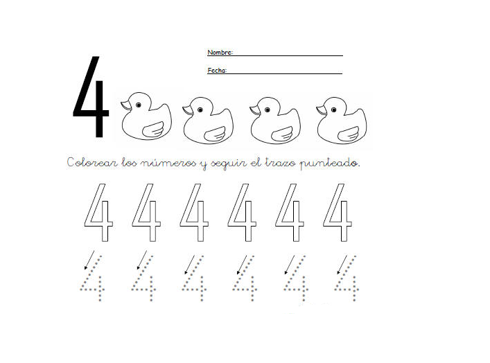 LOS PITUFOS DE PRIMARIA: Fichas numero 4 (infantil)