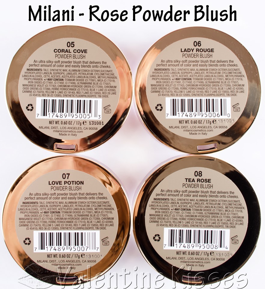Valentine Kisses: Milani Rose Powder Blush - 4 new limited edition ...