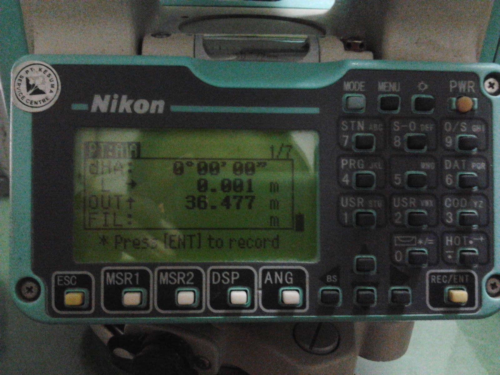 Geodesi untuk Indonesia: Tutorial Stake Out Menggunakan TS Nikon DTM-322