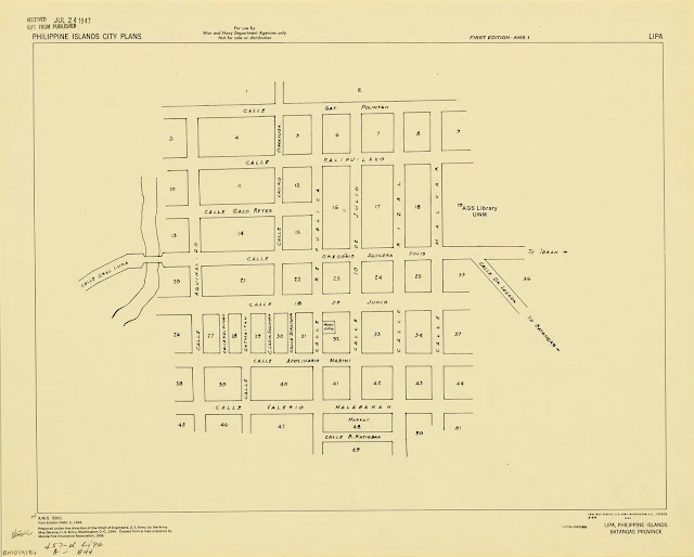 Town Plan of Lipa, 1944 - Batangas History, Culture and Folklore