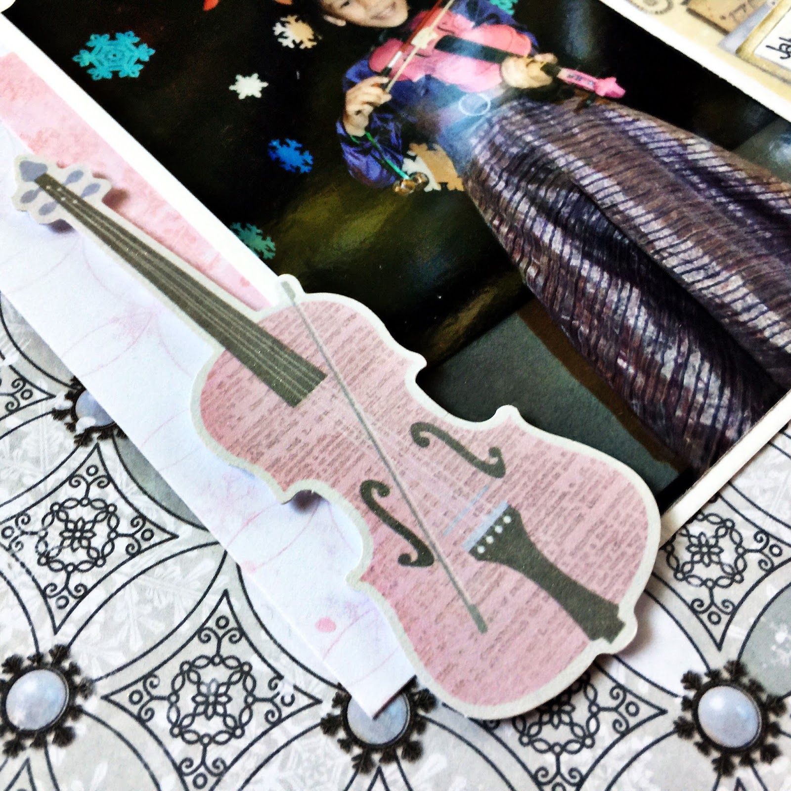 FotoBella: Bo Bunny Pink Violin Layout