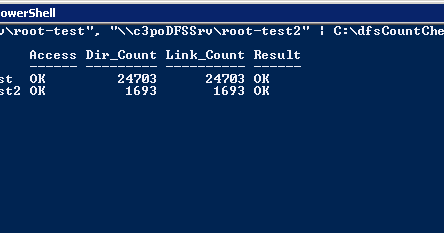 Think Big - with Powershell: DFS link count check - DFS