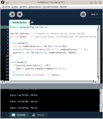 Arduino y Processing 1: Comunicación básica por puerto serie