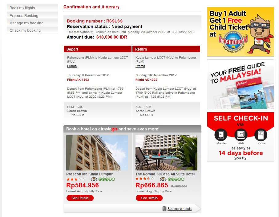 Student - Nganarr !!! Arghhh: Booking tiket murah dengan airasia