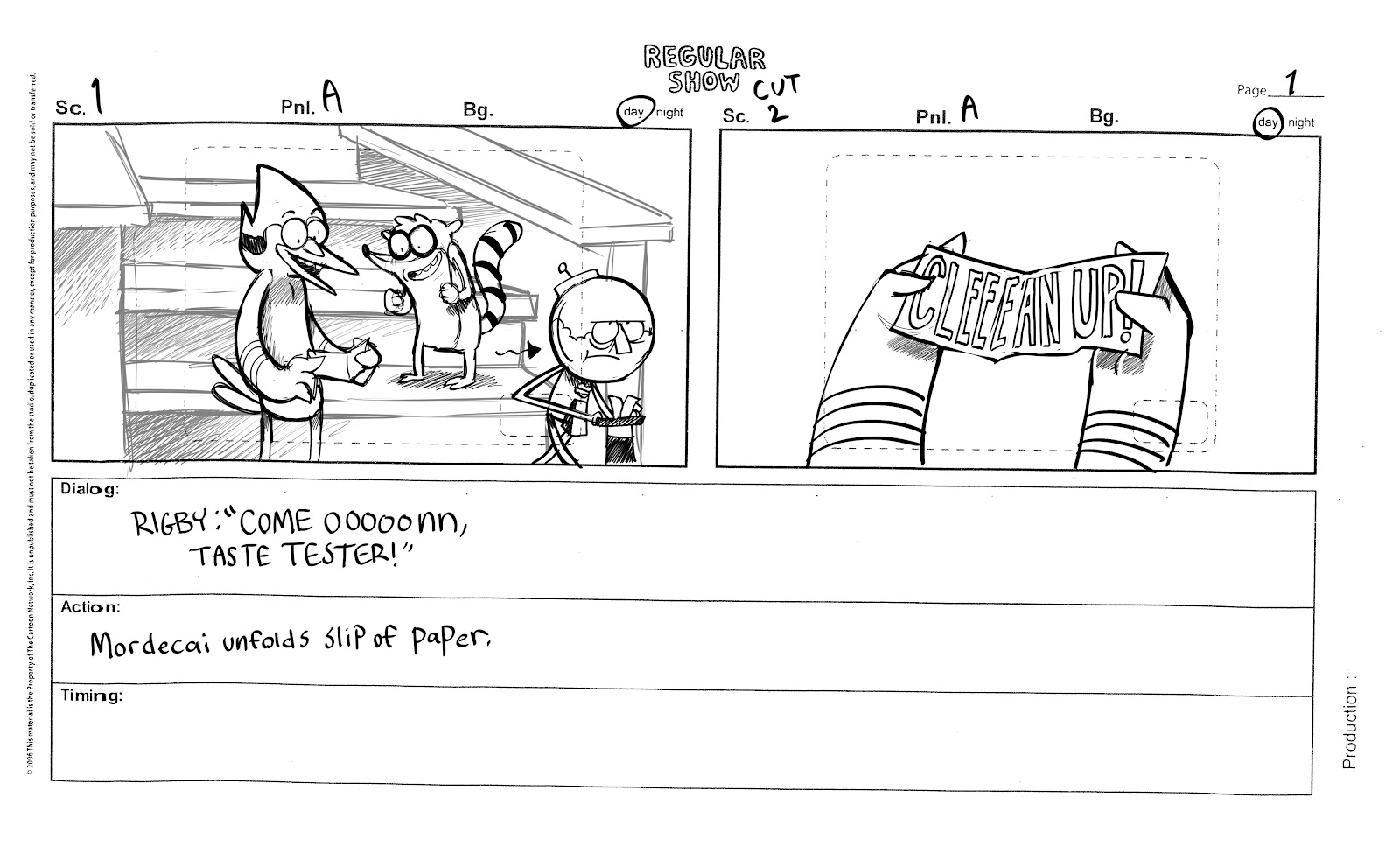 BOARDPEDDLER: Regular Show Storyboards.
