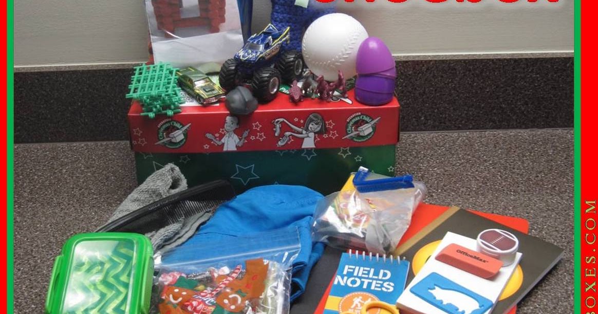 Simply Shoe Boxes: OCC shoebox for 5-9 boy - 2016