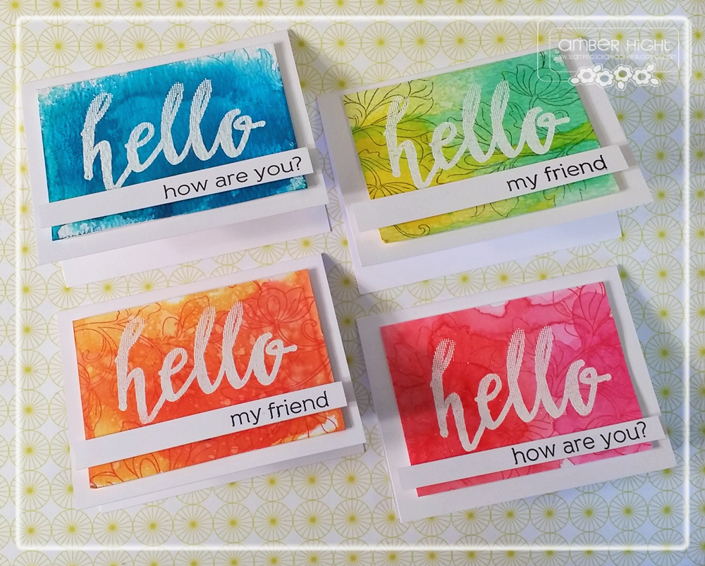 The Stamping Scrapbooker: Halftone Hello Note-card Set