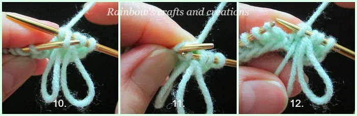 Rainbow's Crafts and Creations: How to Knit the Double-Loop Stitch