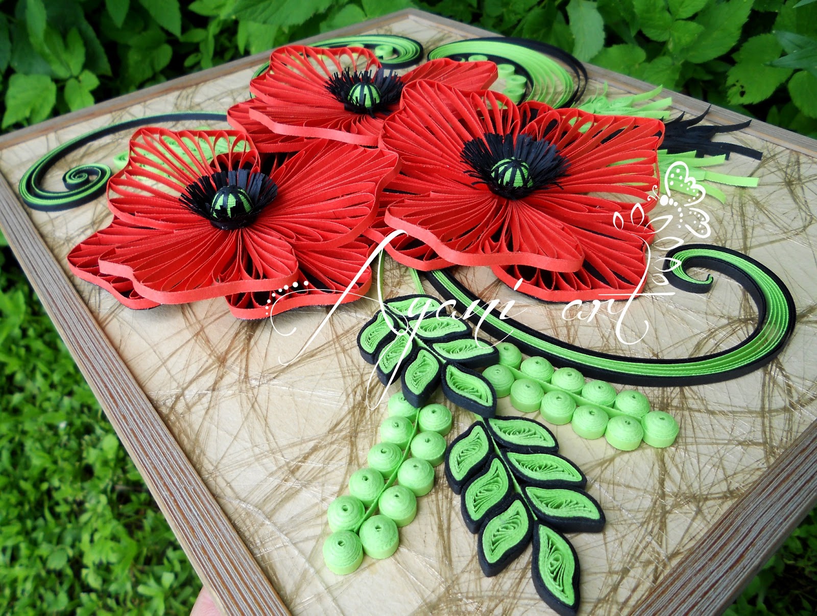 Ayani art: Quilled Poppies