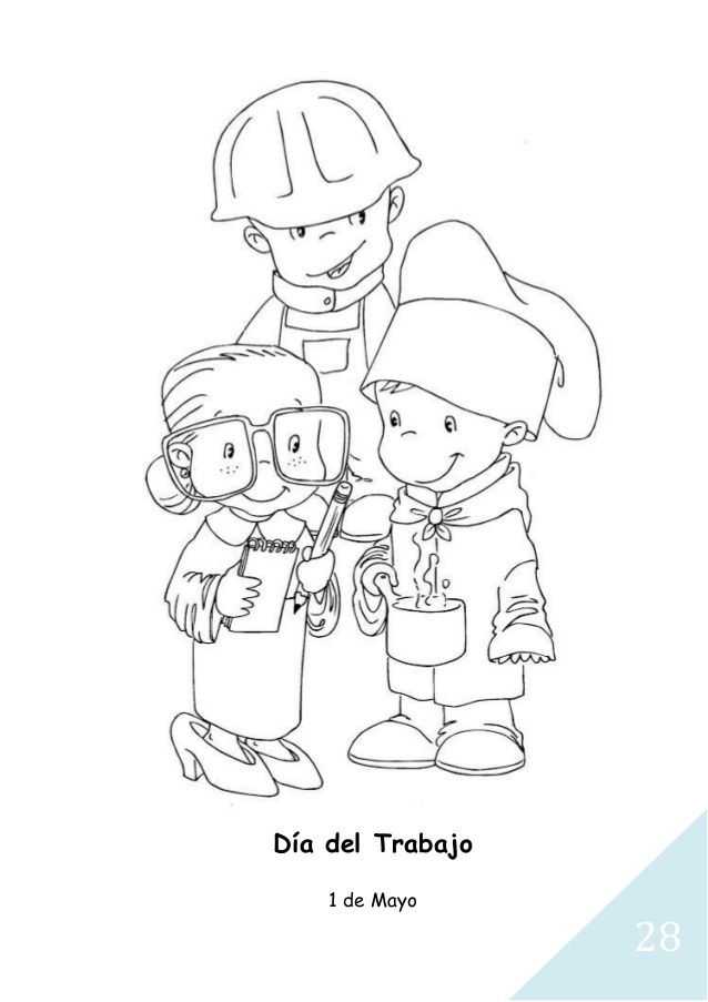 Dibujos día del trabajo para colorear - Colorear dibujos infantiles