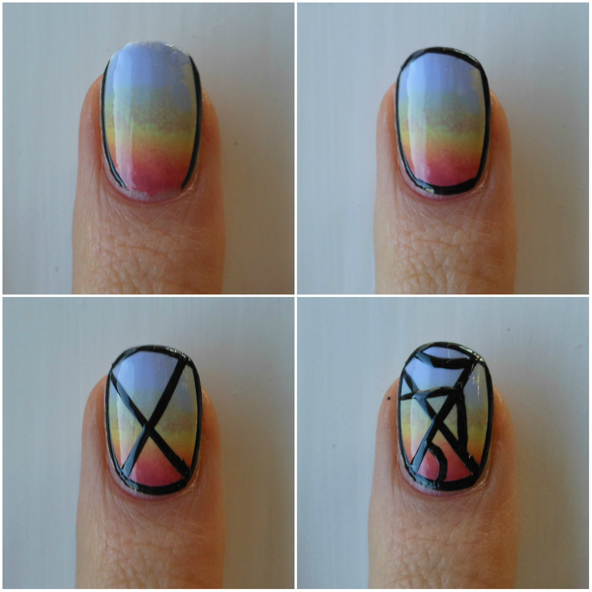 Holy Grail Nails: How-To: Easy Stained Glass Nail Art