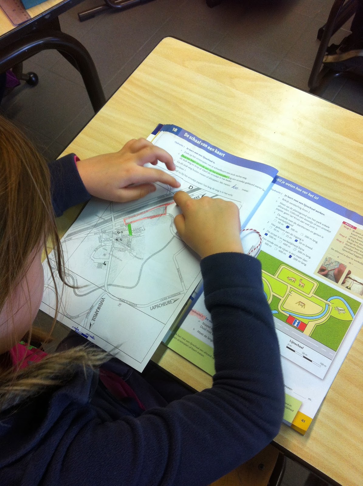 't Dambord klas 4, 5 en 6: lijnschaal