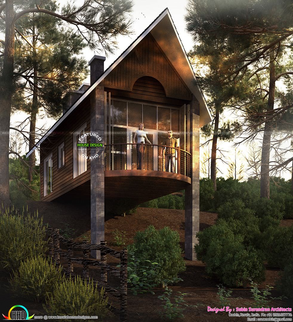 One bedroom home stay design in Kerala - Kerala Home Design and Floor ...