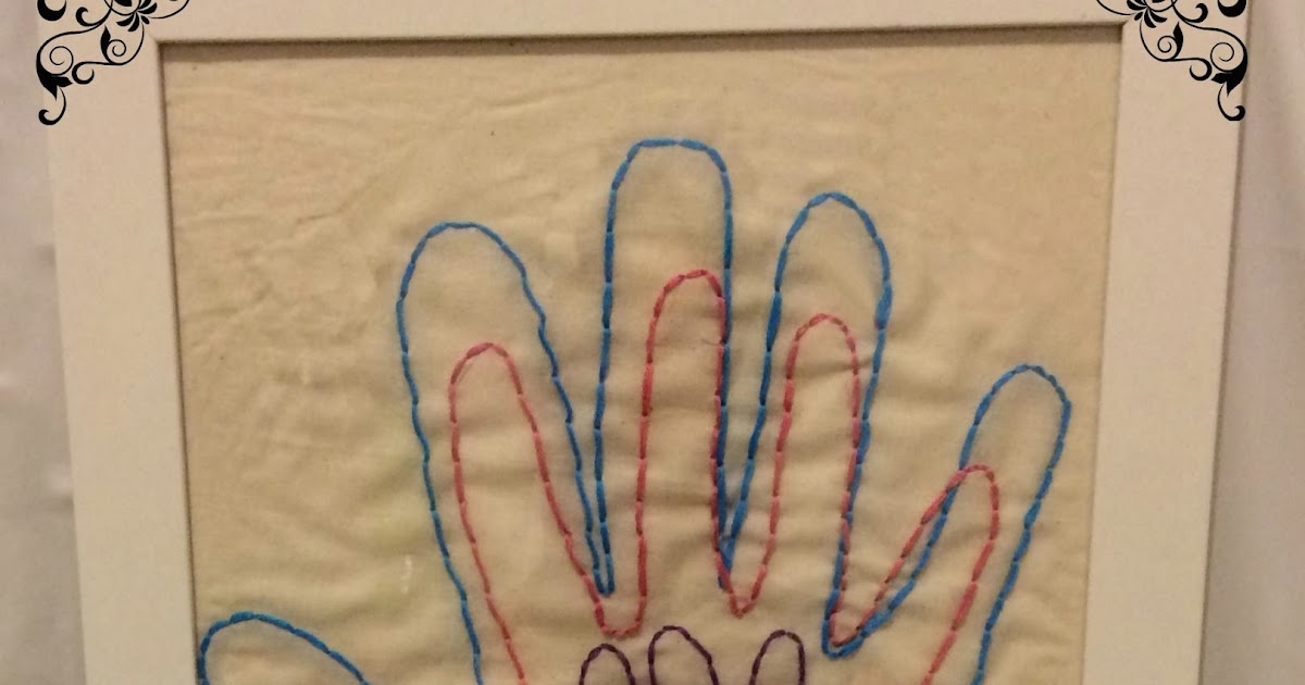 DIY Family Embroidered Hand Print Artwork #Tutorial - First Time Mom ...