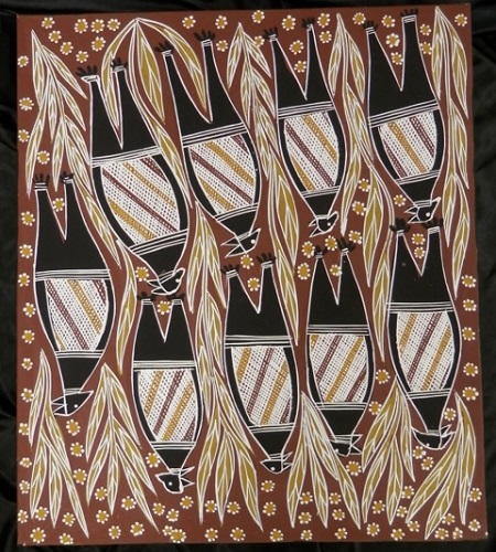 Aboriginal art Megabats, Flying-foxes, Fruit bats