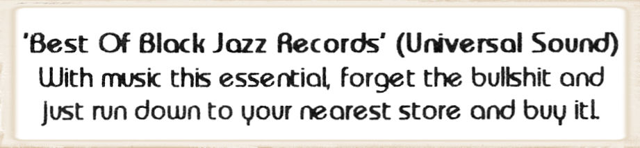 RAIDER OF THE LOST RACKS: BLACK JAZZ RECORDS ON UNIVERSAL SOUND