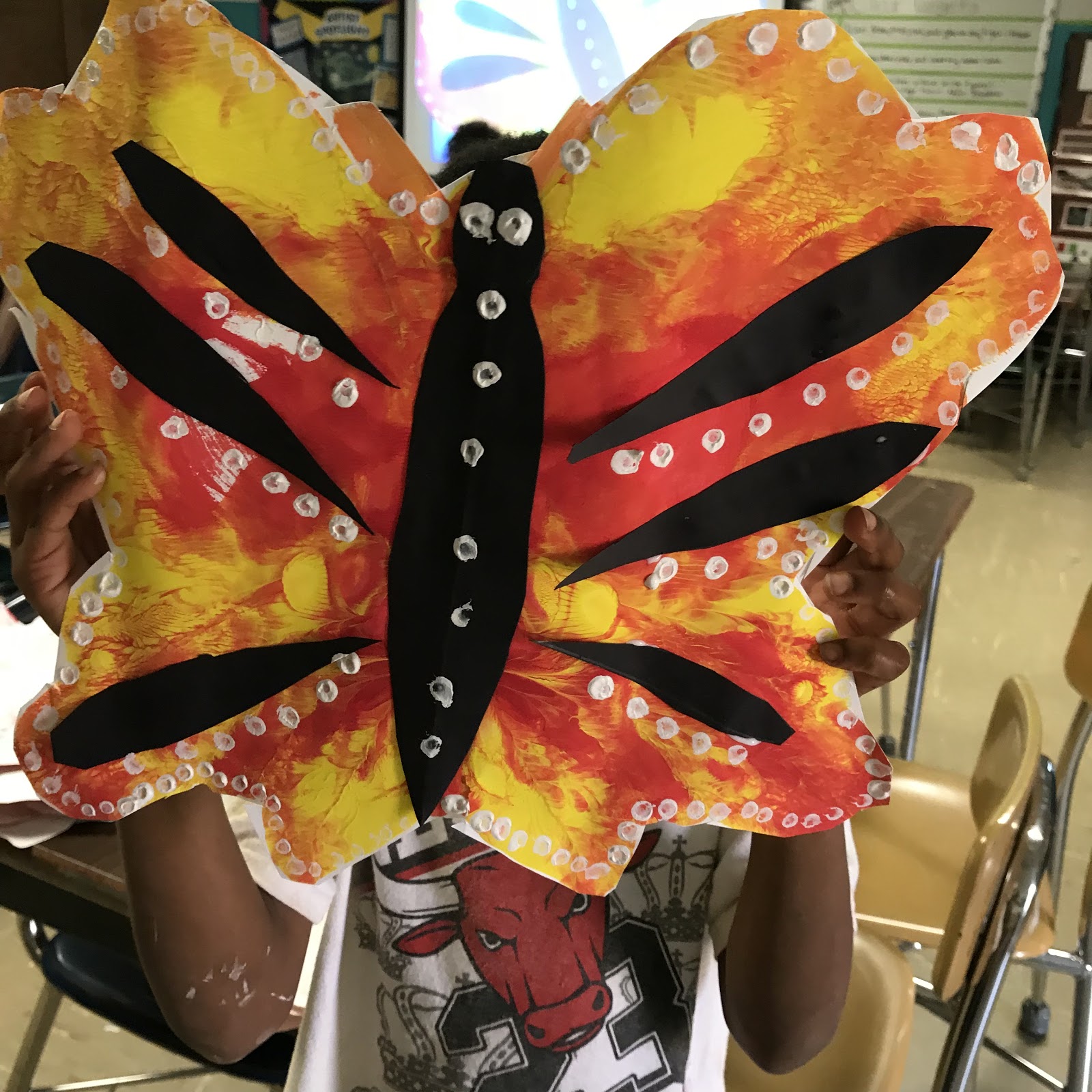 Elements of the Art Room: Kindergarten Symmetrical Monarch Butterflies