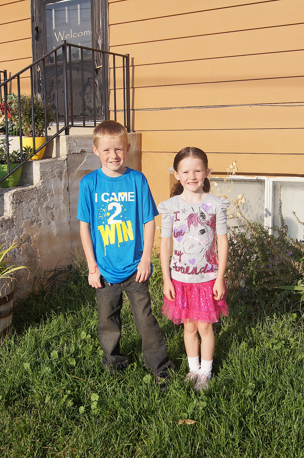 Blue Family Scene: First Day of School....