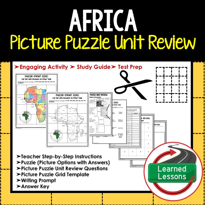 World Geography Picture Puzzle BUNDLE, Test Prep, Unit Review, Study ...