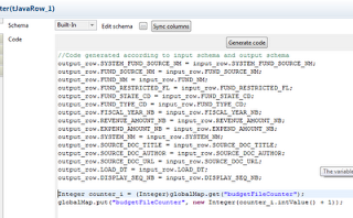 Bekwam Blog: Running Count in Talend Open Studio