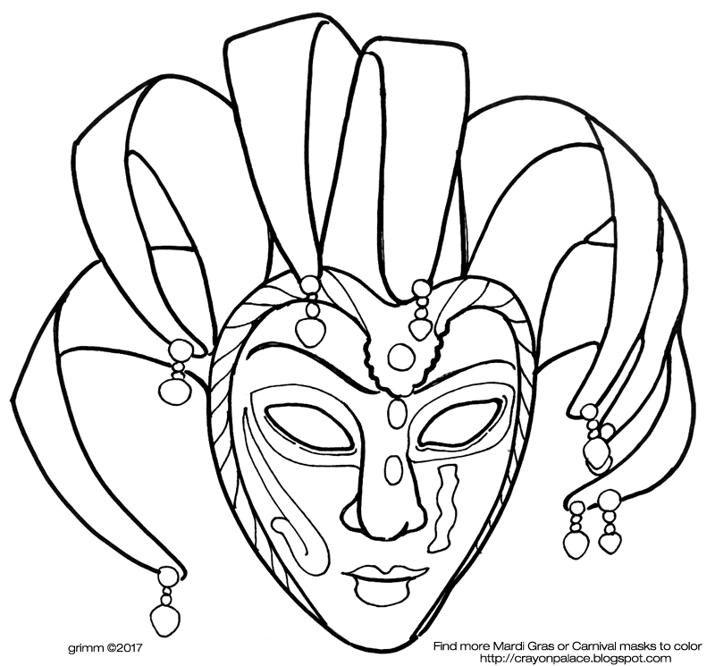 Crayon Palace: Carnival mask for you to color...