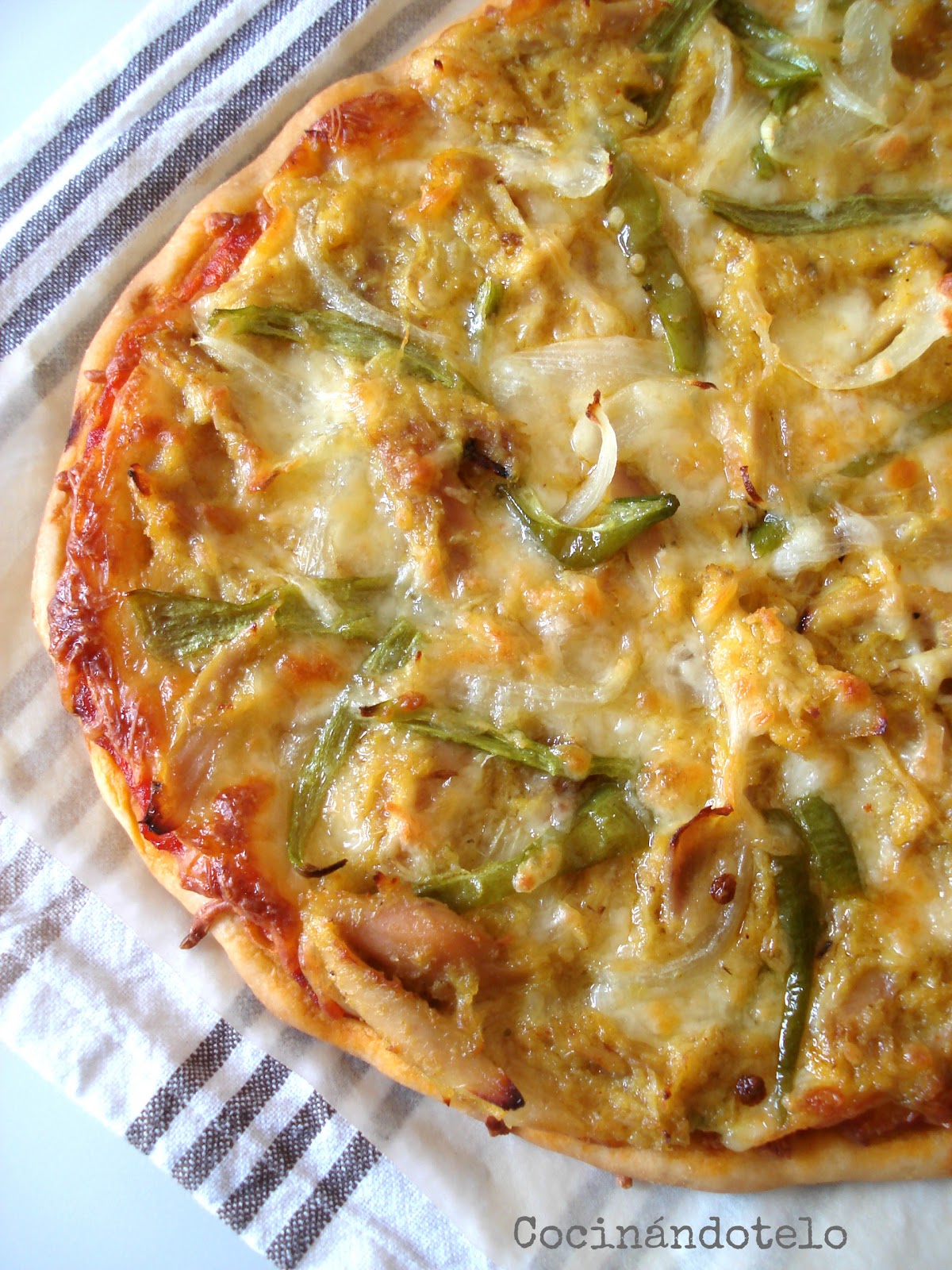 Cocinándotelo: PIZZA DE POLLO AL CURRY