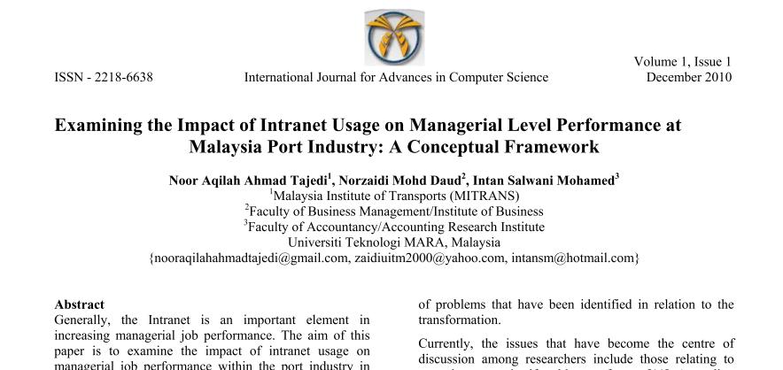 ACCOUNTING RESEARCH INSTITUTE (ARI) SIG-Accounting Information System