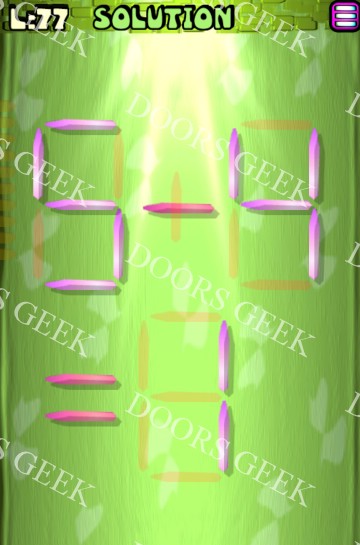 Matches Puzzle [Episode 11] Level 77 Solution ~ Doors Geek