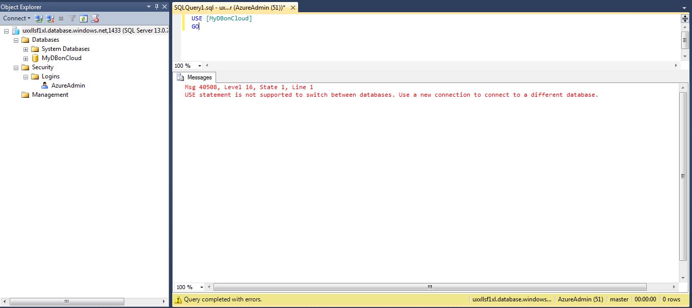 All about SQLServer: Microsoft Azure - Create SQL objects