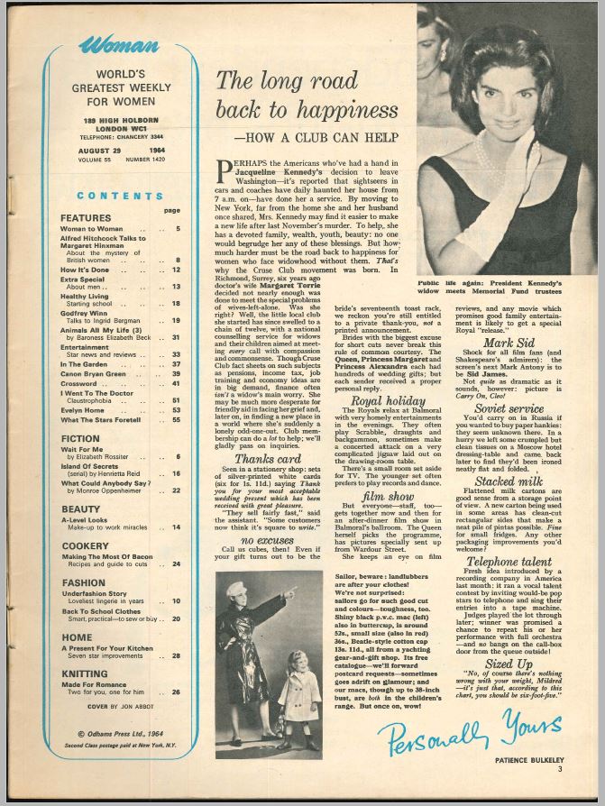 JODIE'S MEDIA: WOMAN MAGAZINE 1964