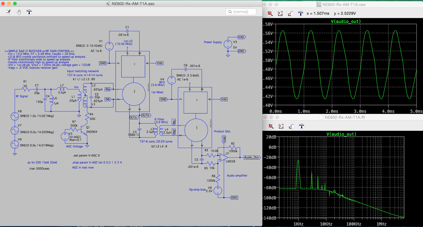 Radio & Electronics./ ラジオの勉強: SA612/NE612 SA602/NE602 14MHz受信機のAGC効果の計算