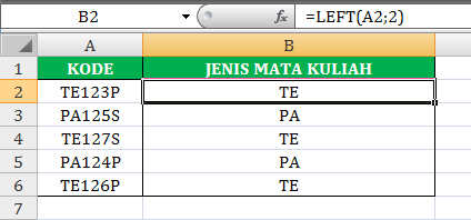 Fungsi Rumus LEFT, MID dan RIGHT di Excel | Exist Online