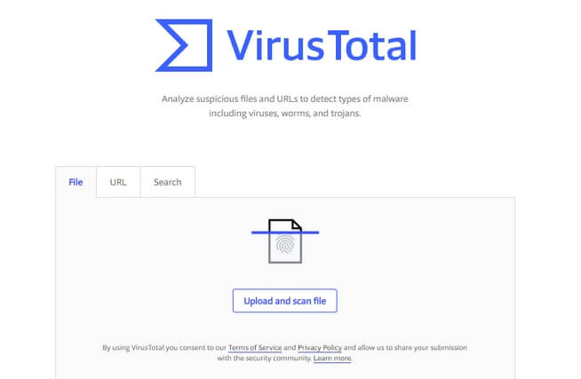 VirusTotal - Δωρεάν έλεγχος για μολυσμένα αρχεία από 63 διαφορετικά ...