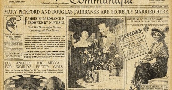 Images d'autrefois: Page d'un journal ancien