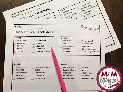 M&M Bilingual: Fluency Practice in SPANISH