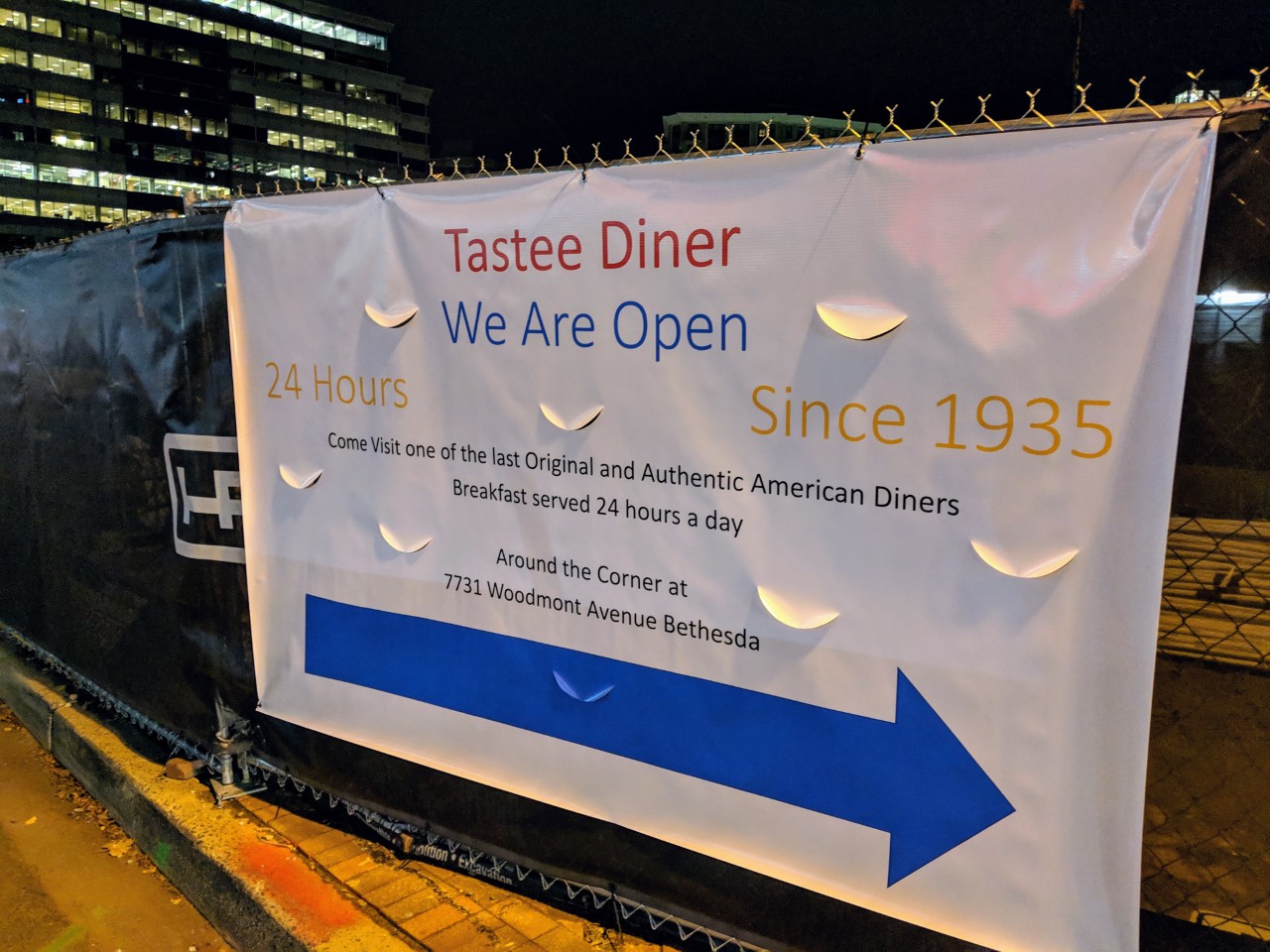 Robert Dyer @ Bethesda Row: Tastee Diner adds banner for visibility ...
