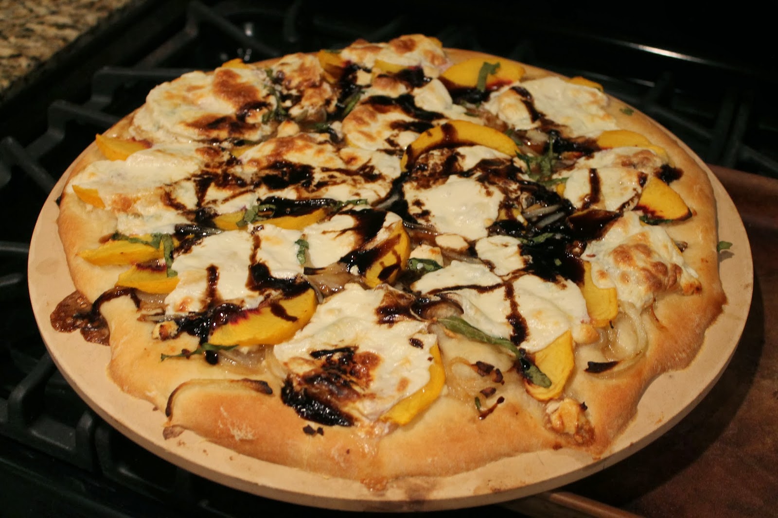 Notes from the Nelsens: Peach Balsamic Pizza